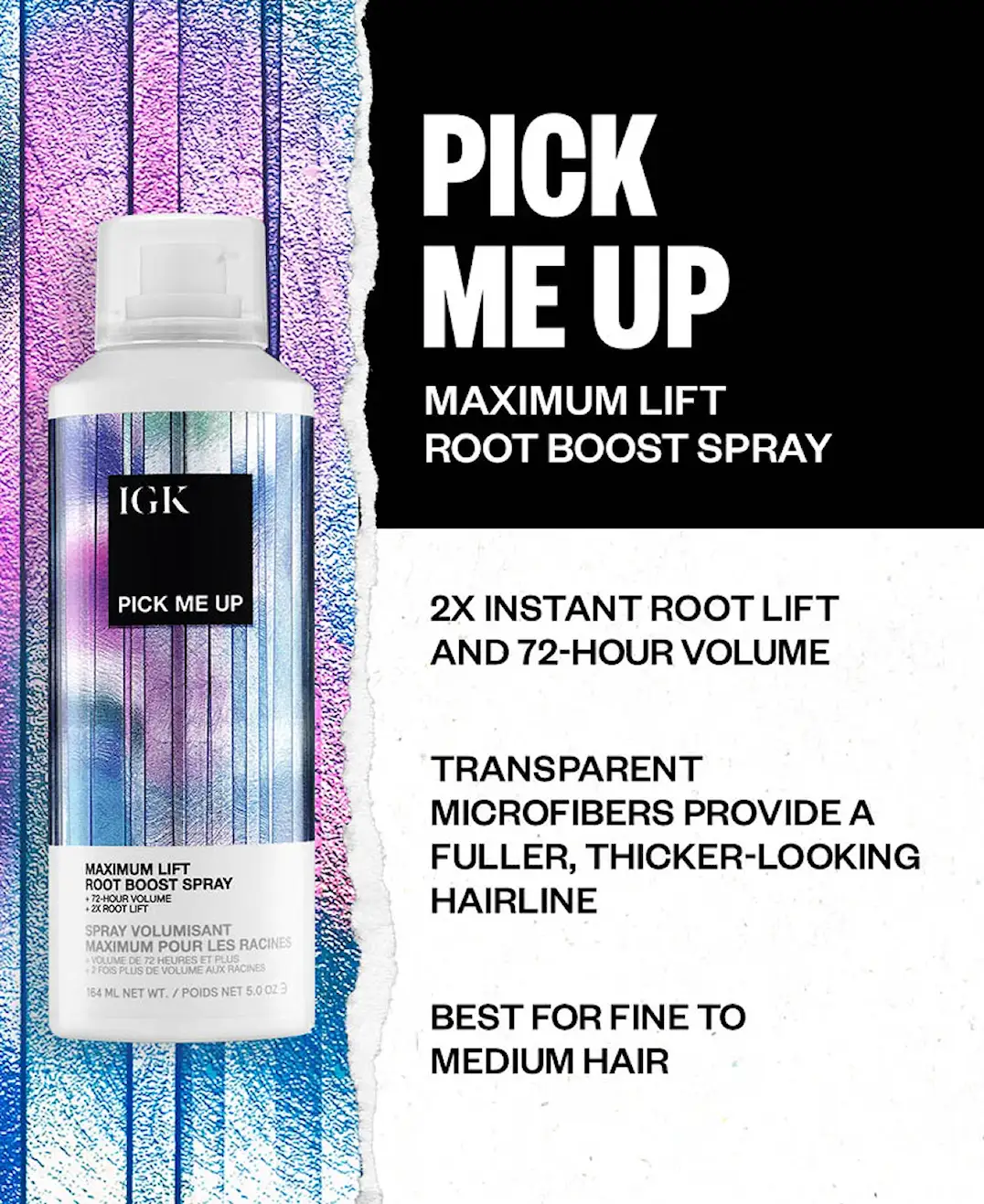IGK PICK ME UP MAX LIFT ROOT BOOST SPRAY 187ML - Bymein